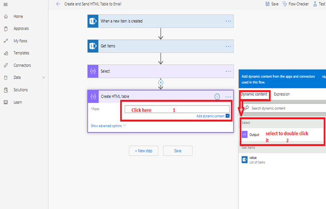 Create And Format Html Table Using Microsoft Flow